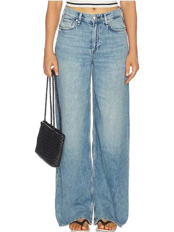 Rag & Bone Featherweight Sofie Full Wide Leg Jean - Blue