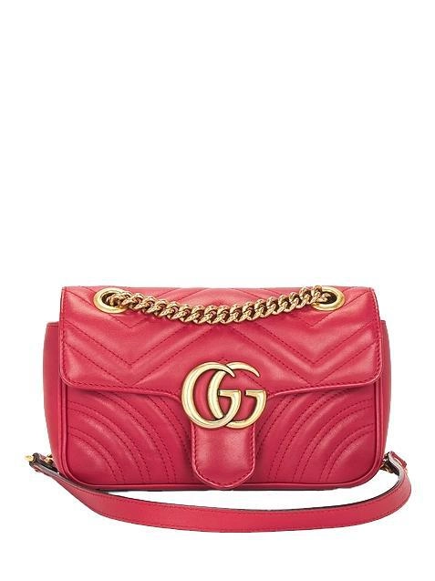 FWRD RENEW Gucci Gg Marmont Shoulder Bag - Red