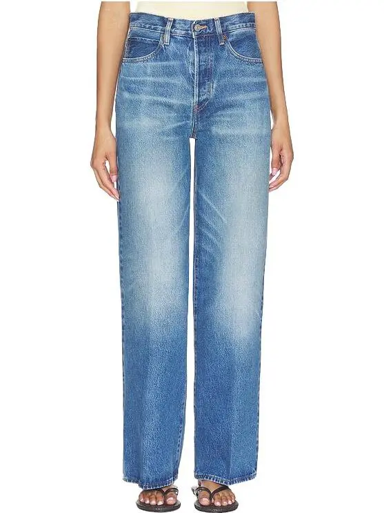FRAME The Collegiate Rigid Denim Trousers - Blue