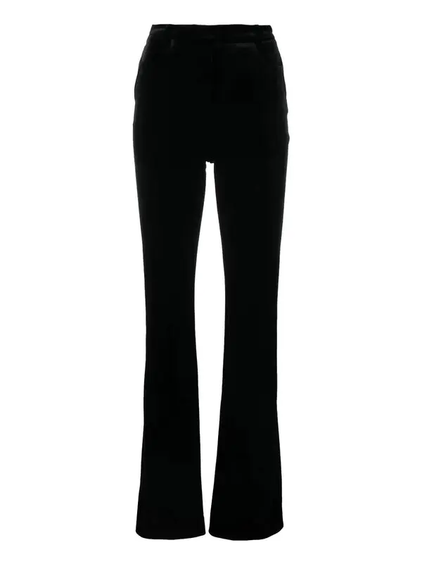 Alexandre Vauthier High-waisted Velvet Trousers - Black