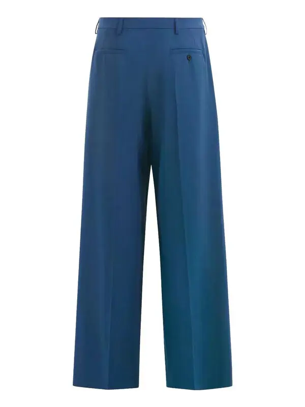 Marni Pleat-detail Tailored Trousers - Blue