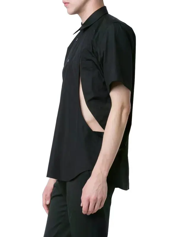 Comme Des Garçons Slit Detail Shirt - Black