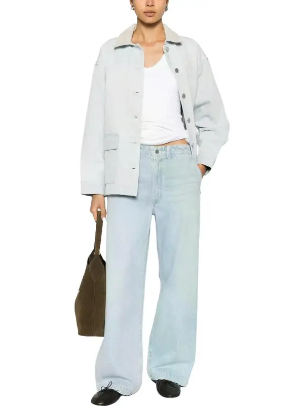AGOLDE Contrast-collar Denim Jacket - Blue