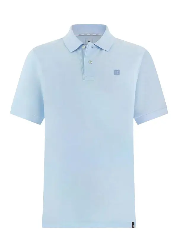 Boggi Milano Oxford Cotton Piqué Polo Shirt - Blue