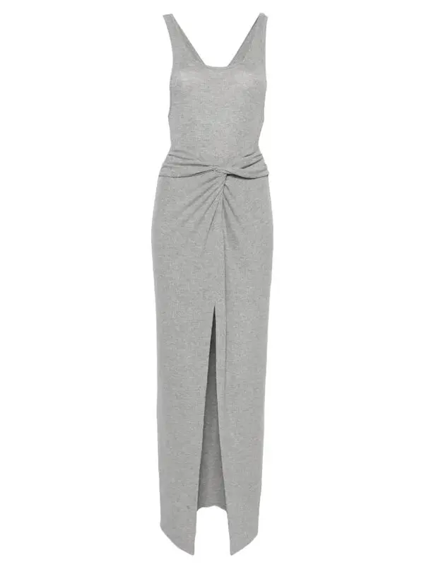 Nanushka Ofelia Twist-detail Maxi Tank Dress - Grey