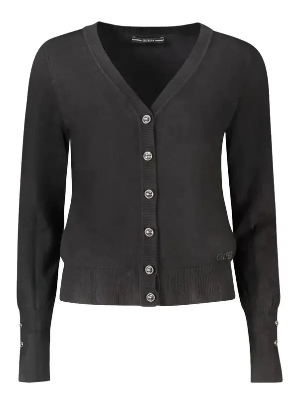 Guess V-neck Cardigan With Button Fastening - Black