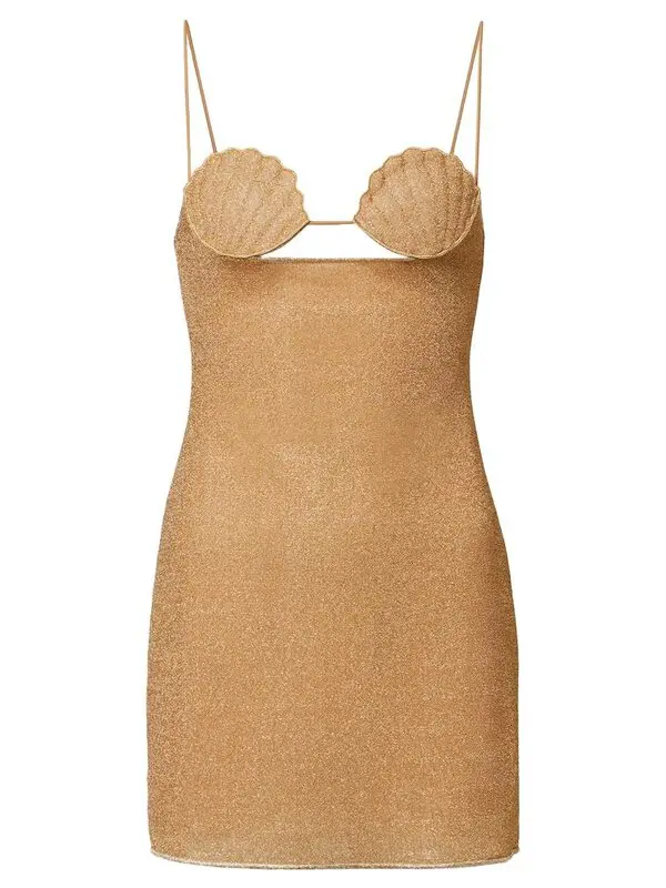 Oseree Lumiere Minidress - Gold