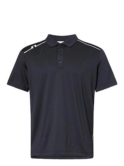J. Lindeberg Lionel Carryover Woven Polo Shirt - Black