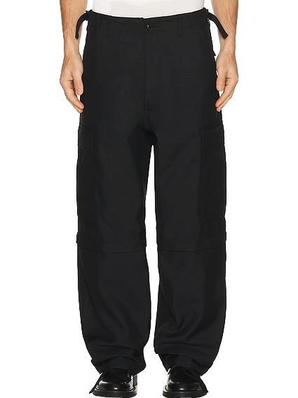 VOWELS Zip-off Cargo Trousers - Black