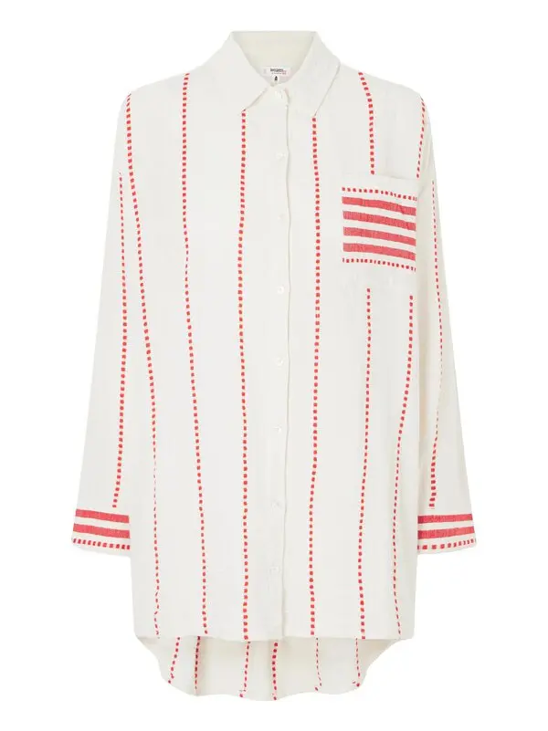 LEMLEM Mariam Cotton-gauze Shirt - Red