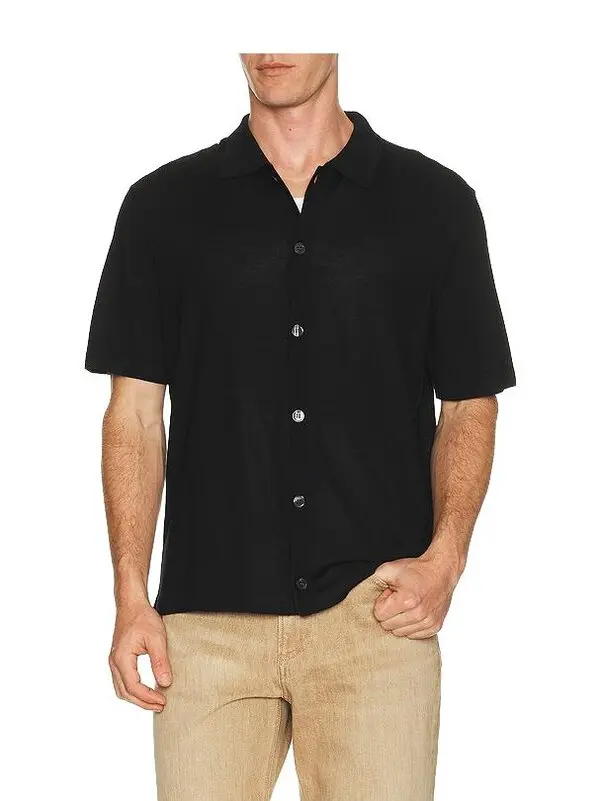 Theory Regal Merino Relaxed Button Down In . Also - Black