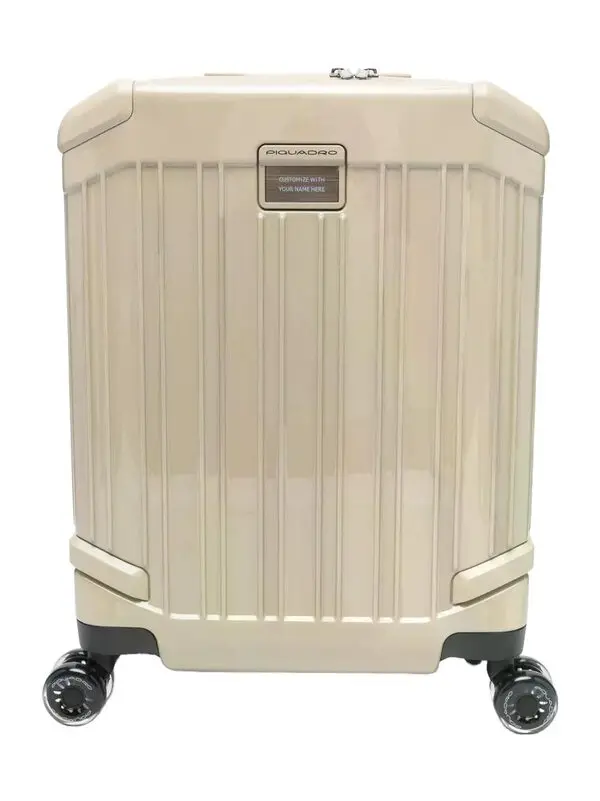 PIQUADRO Pop Suitcase With Telescopic Handle And Combination Lock - Neutrals