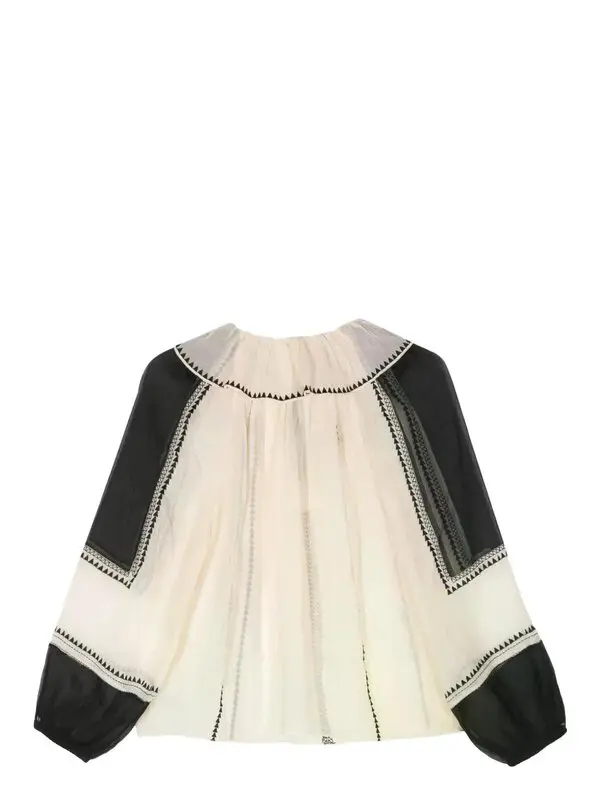 Ulla Johnson Lenore Silk Chiffon Blouse - Neutrals