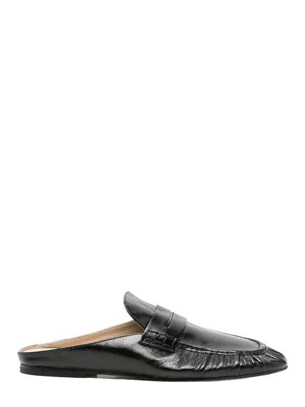 ALYSI Gathered Mules - Black