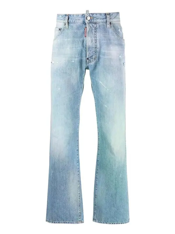 Dsquared2 Light-wash Straight-leg Jeans - Blue