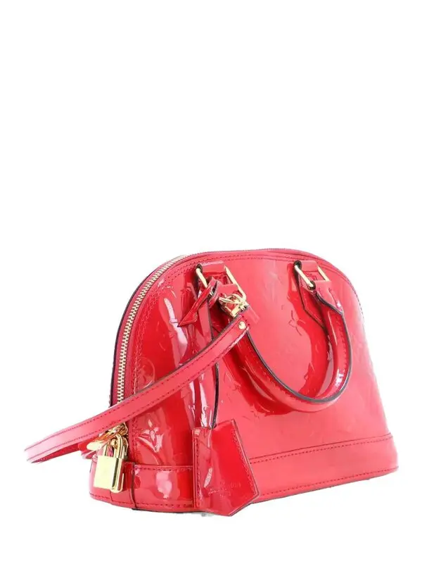 LOUIS VUITTON Alma Handbag Monogram Vernis Bb Shoulder Bag - Red