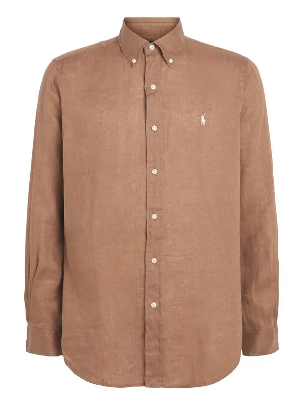 Polo Ralph Lauren Linen Custom-fit Shirt - Brown