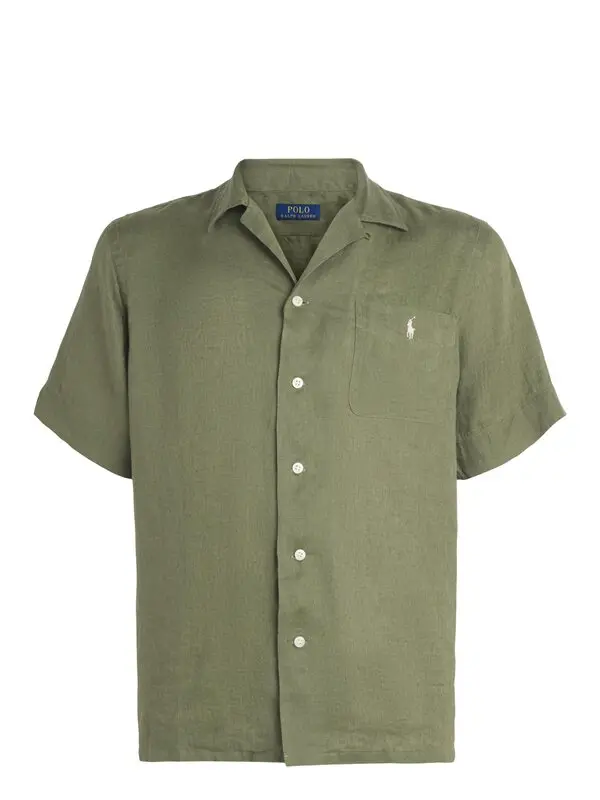 Polo Ralph Lauren Linen Short-sleeve Classic-fit Shirt - Green