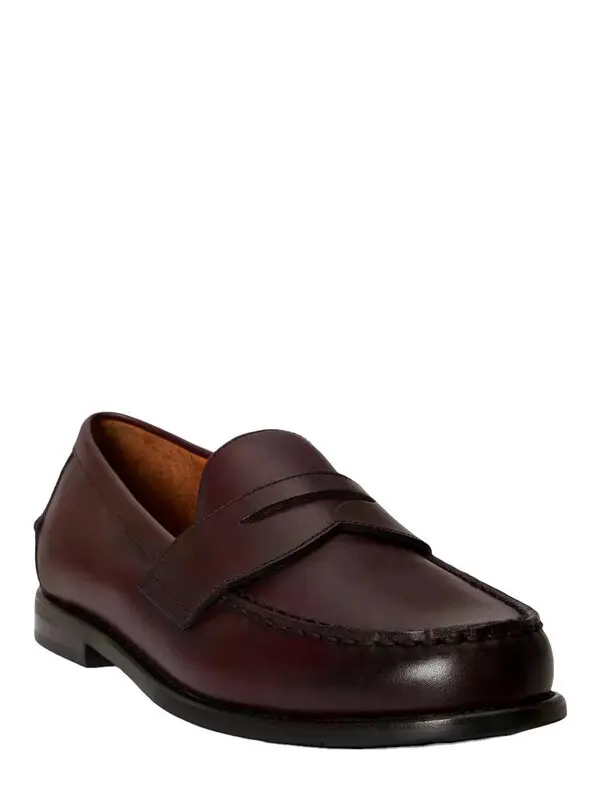 Polo Ralph Lauren Alston Burnished-leather Penny Loafers - Brown