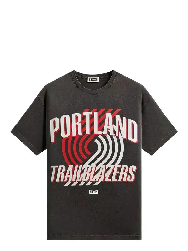 Kith X Nba All-star Portland Trail Blazers Graphic-print T-shirt - Black