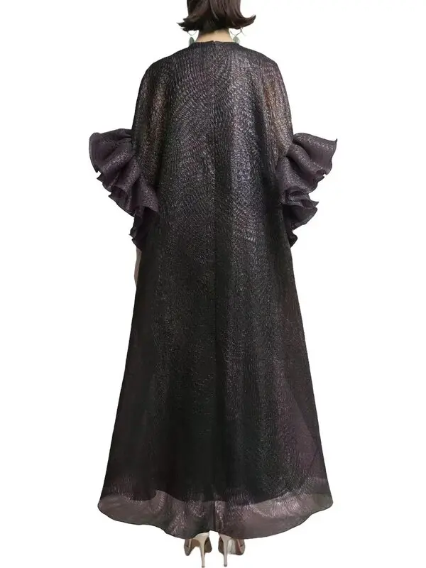 GEMY MAALOUF Ruffled-sleeves Maxi Kaftan - Red