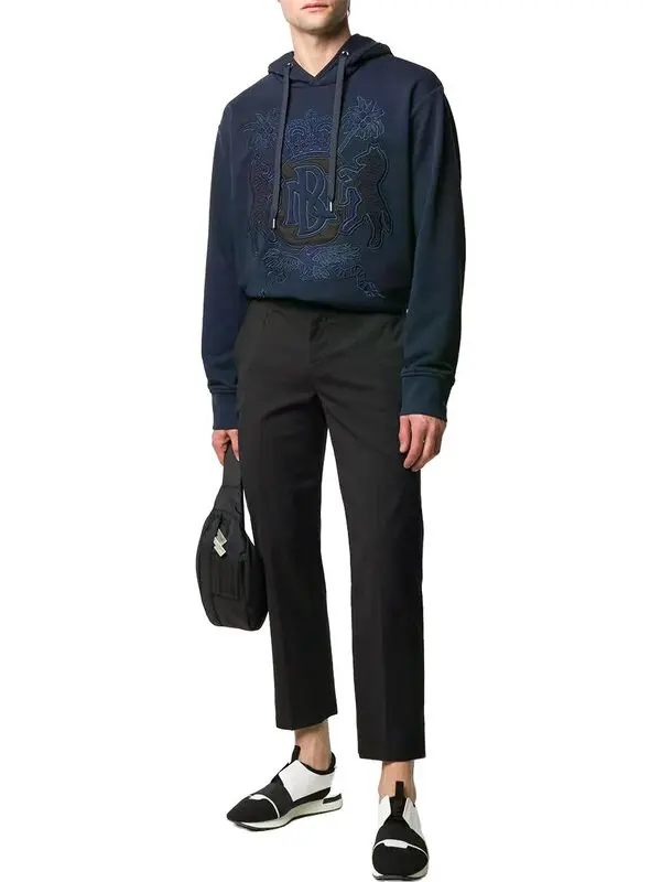 Neil Barrett Pleated Detail Cropped Trousers - Black