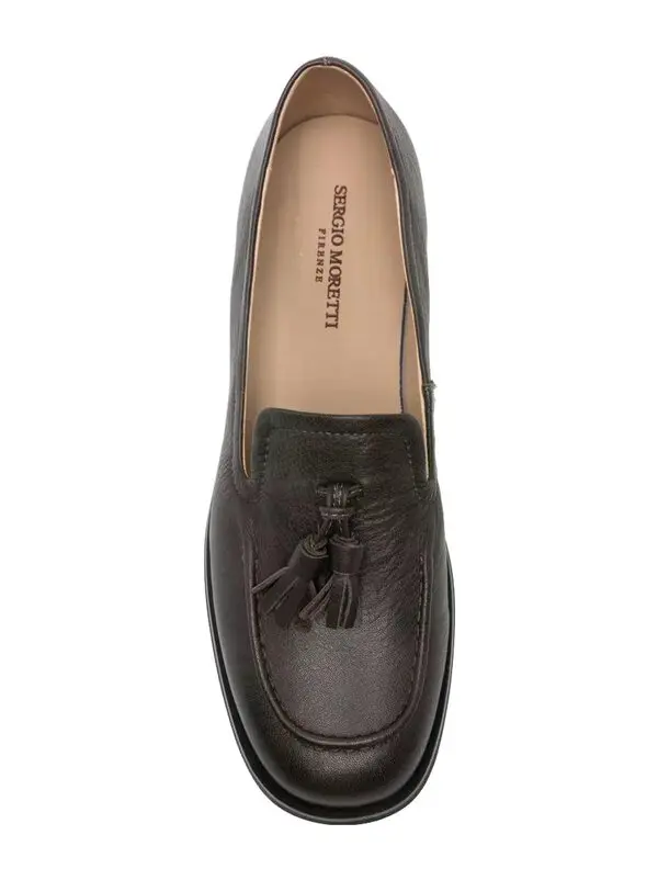 SERGIO MORETTI FIRENZE Tassel-detail Loafers - Grey