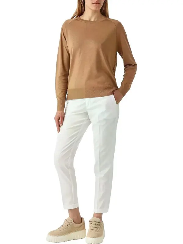 Herno Raglan Sleeve Button Slit T-shirt - Neutrals
