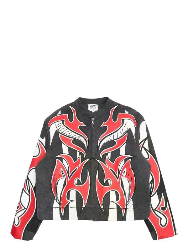 WARREN LOTAS Plastisol Puff Printed Armor Jacket - Grey