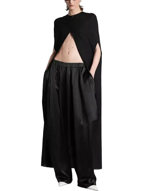 DARKPARK Simona Pleated Palazzo Pants - Black