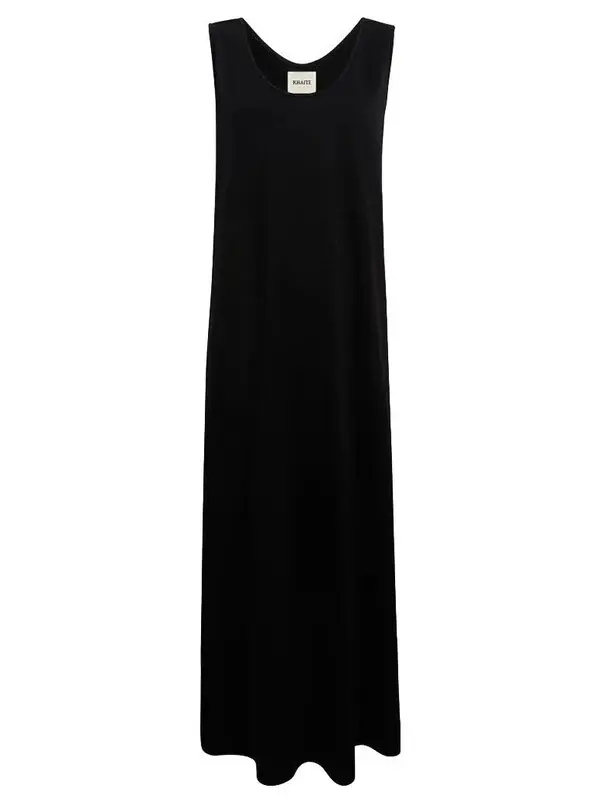 Khaite Hall Dress In Silk Jersey - Black
