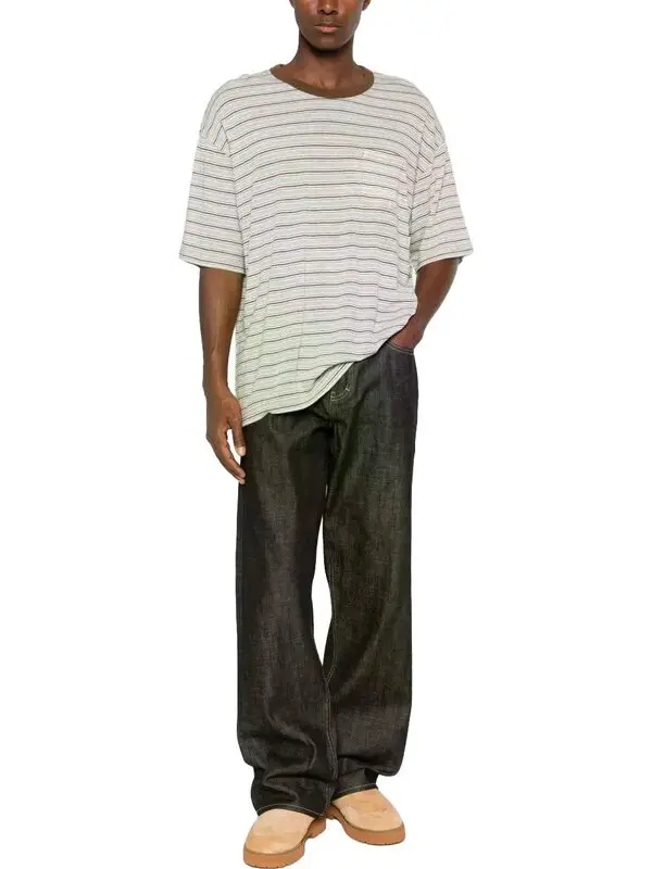 Visvim Mondo Border Striped T-shirt - Grey