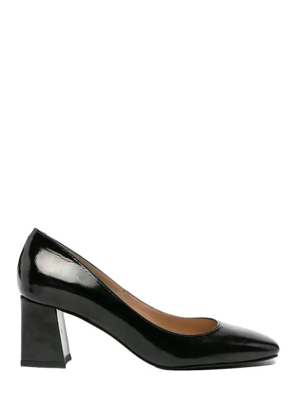 SERGIO MORETTI FIRENZE Patent-finish Square-toe Pumps - Black