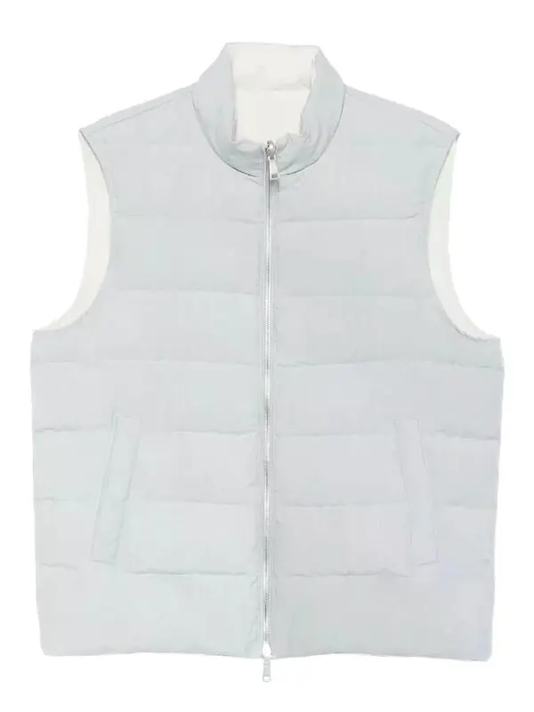 Eleventy Quilted Padded Gilet - Grey