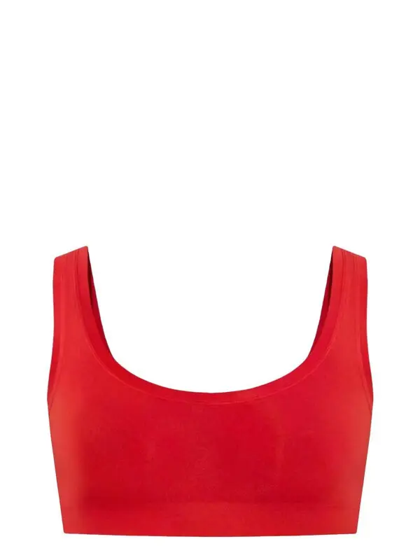 Hanro Banana-motif Scoop-neck Top - Red