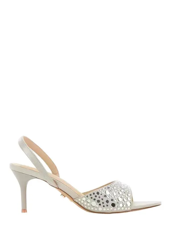 TWENTY FOURHAITCH Dominicus Rhinestone-embellished Slingback Sandals - Grey