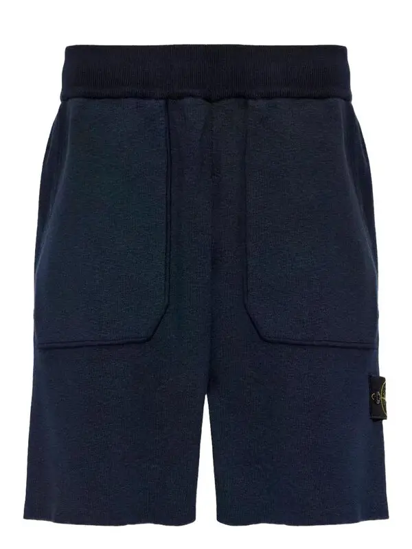 Stone Island Logo-patch Shorts - Blue