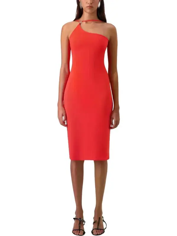 Coperni C-logo One-shoulder Dress - Red