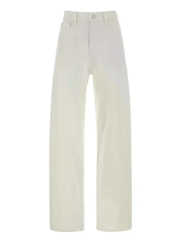 JIL SANDER Porcelain White Cotton Straight-leg Jeans - Neutrals