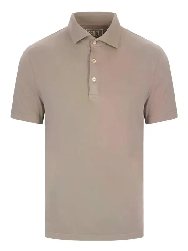 Fedeli Short-sleeve Polo Shirt - Neutrals