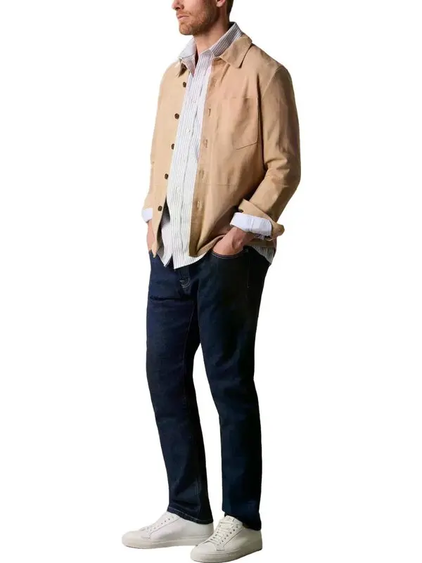 Brooks Brothers Suede Shirt Jacket - Neutrals