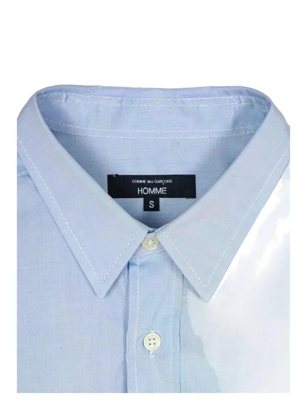 Comme Des Garçons Contrast-sleeve Panelled Shirt - Blue