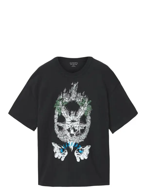 ALLSAINTS Organic Cotton Palm Ripper T-shirt - Black