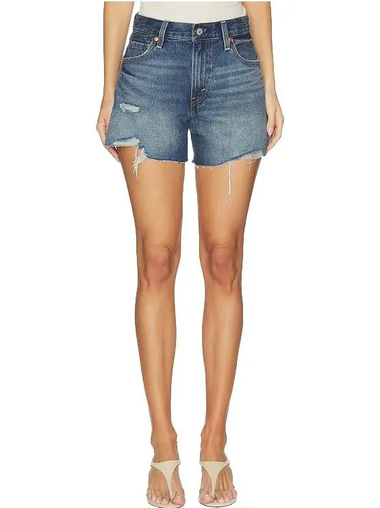 LEVI'S Ribcage Short Zip Denim Shorts - Blue