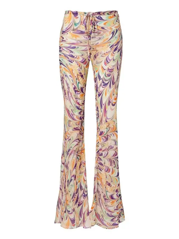 ALEXANDRA MIRO Scarlett Printed Flared Pants - Multicoloured