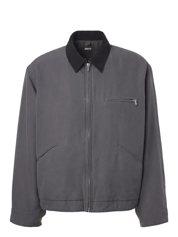 A.PRESSE Vintage Cotton And Silk Twill Jacket - Grey