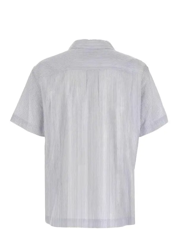DUNST Striped Short-sleeve Shirt - Blue
