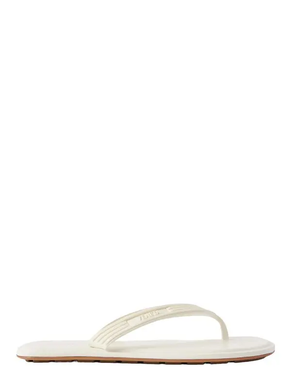 Bottega Veneta Flat Rubber Flip Flops - White
