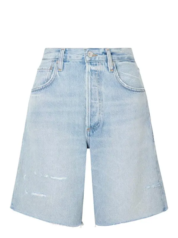 Citizens Of Humanity Ayla Wide-leg Denim Shorts - Blue