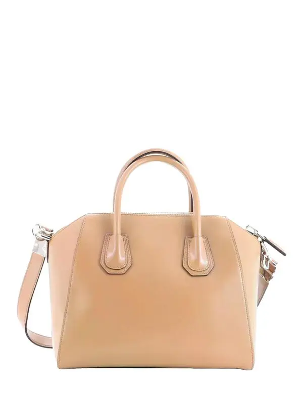 Givenchy Antigona Bag Glazed Leather Small Satchel - Neutrals